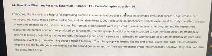 14. Gravetter/Wallnau/Forzano, Essentials - Chapter | Chegg.com