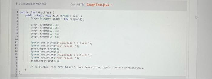 Solved need JAVA help! please help with graph.java. ive | Chegg.com