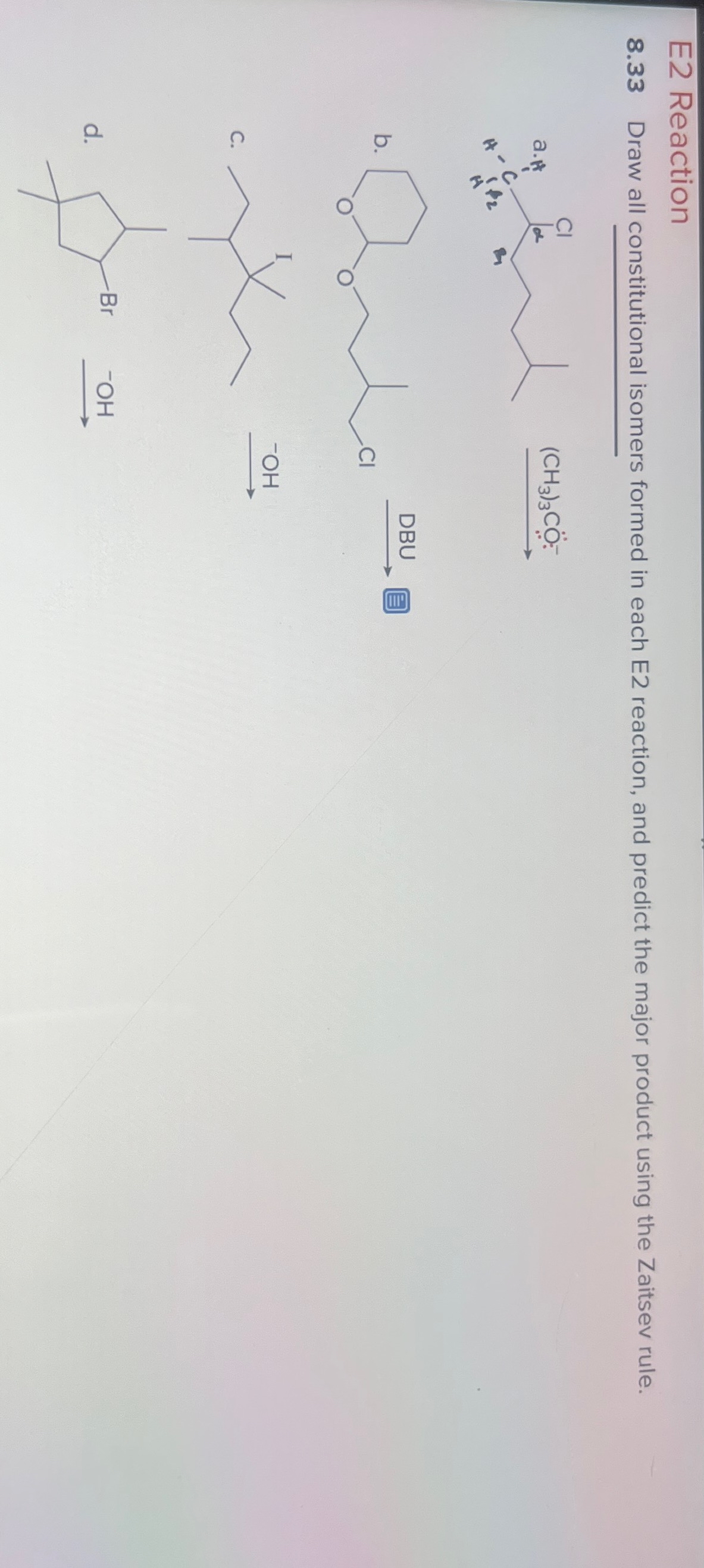 Solved E2 ﻿Reaction8.33 ﻿Draw all constitutional isomers | Chegg.com