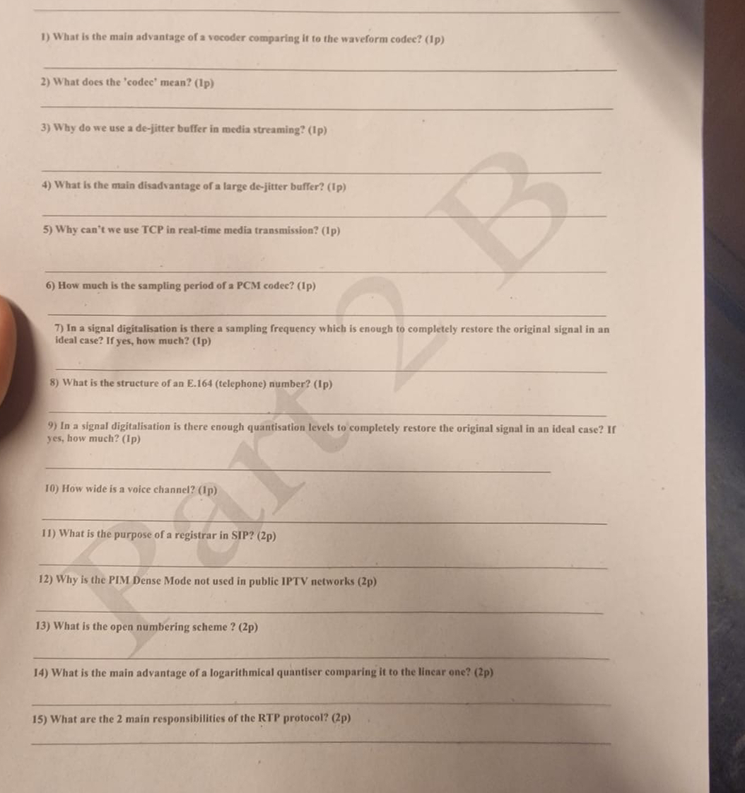 Solved What is the main advantage of a vocoder comparing it | Chegg.com