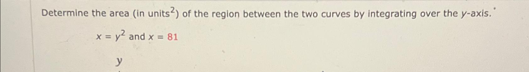 Solved Determine the area (in units ?2 ) ﻿of the region | Chegg.com