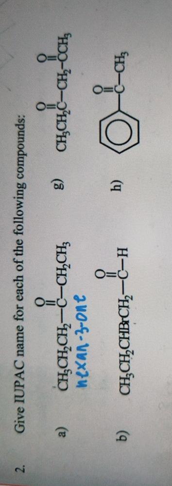 Solved Give IUPAC name for each of the following | Chegg.com