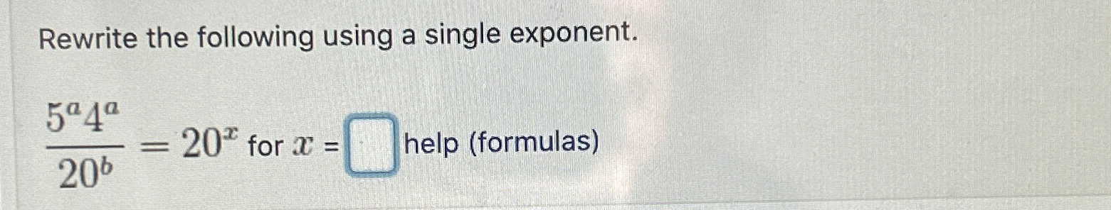 Solved Rewrite the following using a single | Chegg.com