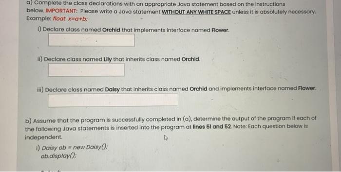 Solved OWN 11 3 Given an incomplete program in Program 1: | Chegg.com