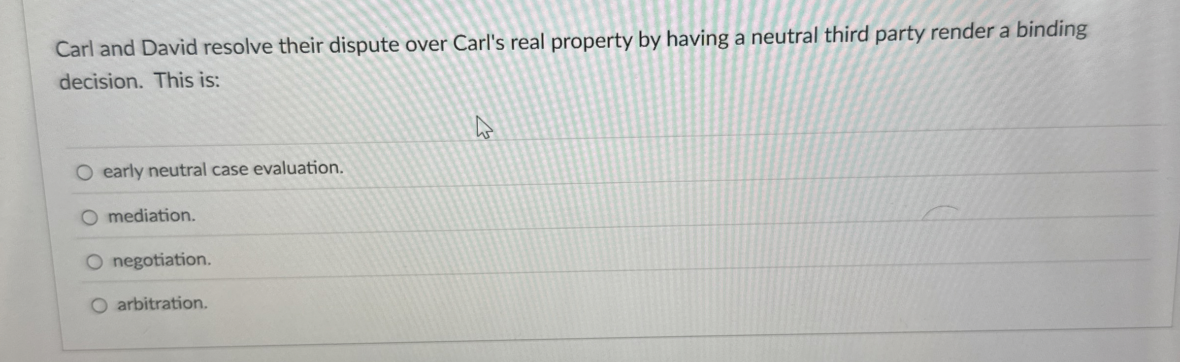 Solved Carl and David resolve their dispute over Carl's real | Chegg.com