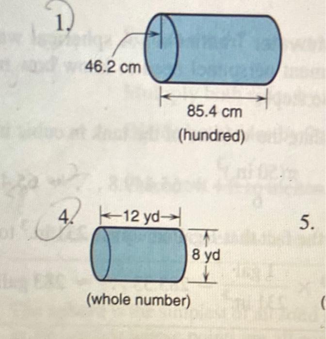 Solved 1) (hundred) 4. 5.A. Find the lateral surface area | Chegg.com