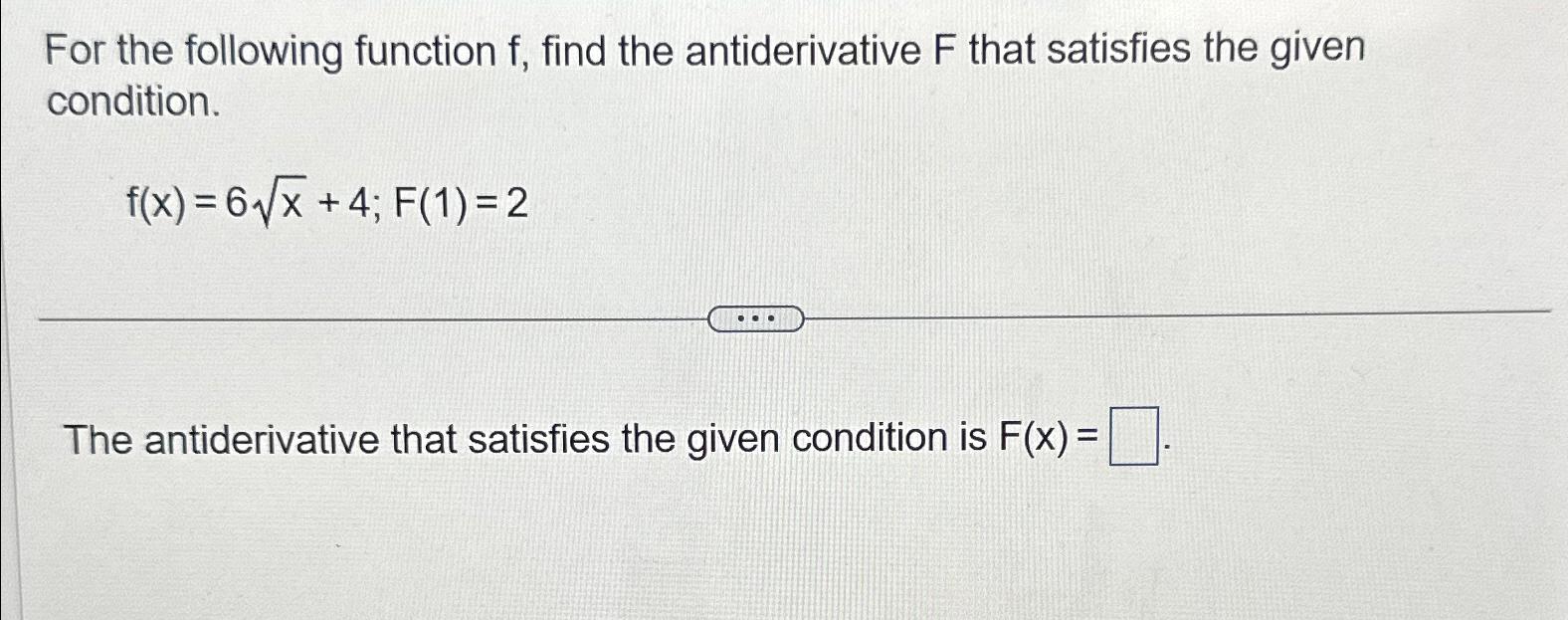 Solved For the following function f, ﻿find the | Chegg.com