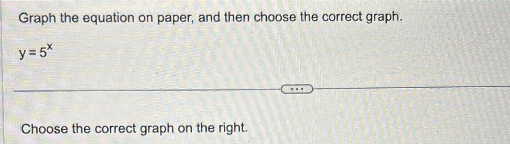 Solved Graph the equation on paper, and then choose the | Chegg.com