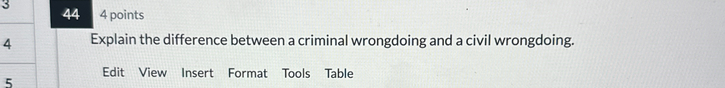 Solved Explain the difference between a criminal wrongdoing | Chegg.com