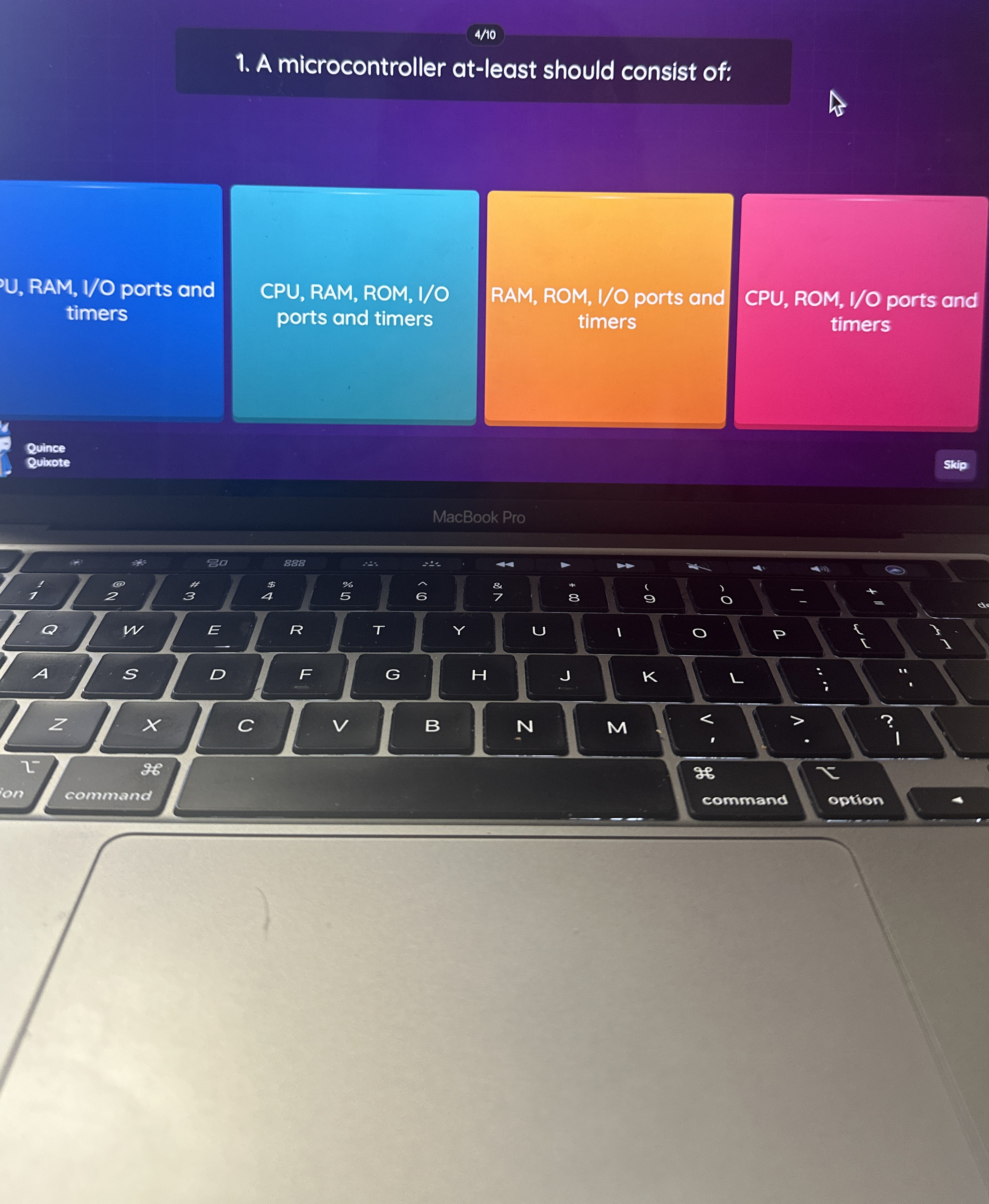 Solved 410A microcontroller at-least should consist of:U, | Chegg.com