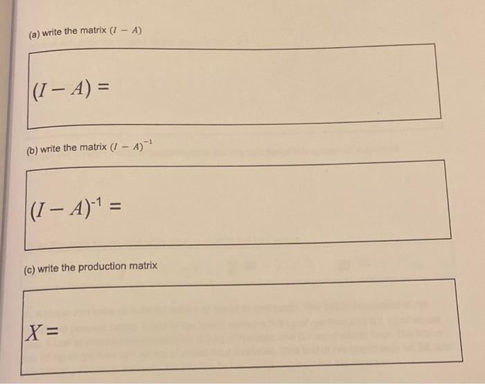 Solved 5. If the input-output matrix is | Chegg.com