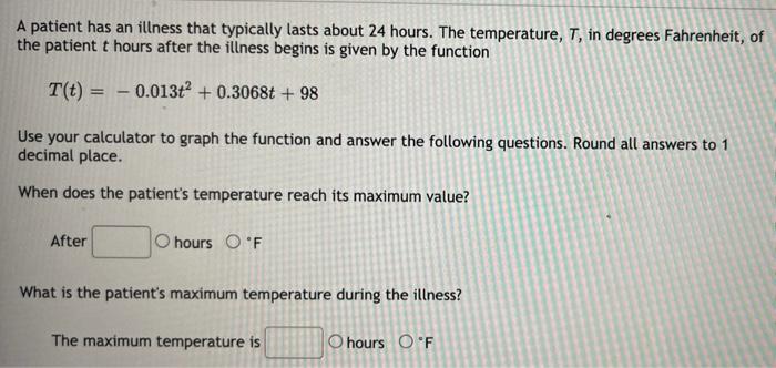 Solved A patient has an illness that typically lasts about | Chegg.com