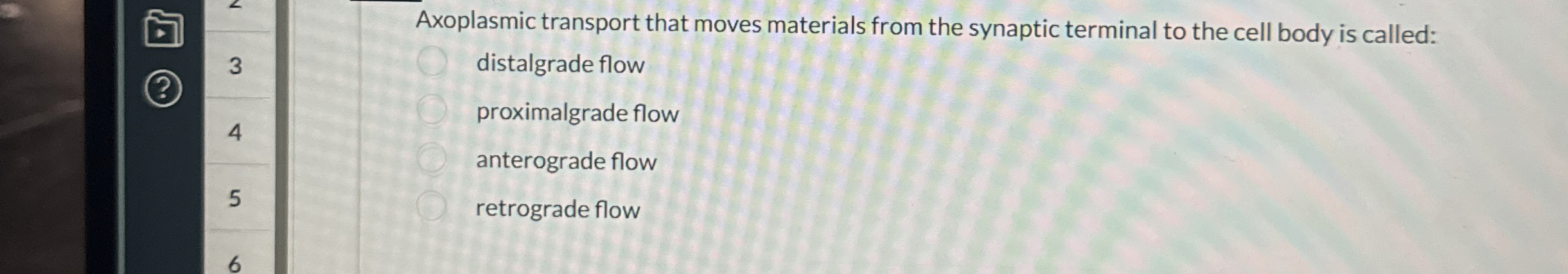 Solved Axoplasmic transport that moves materials from the | Chegg.com