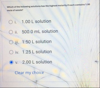 Solved Which of the following solutions has the highest | Chegg.com