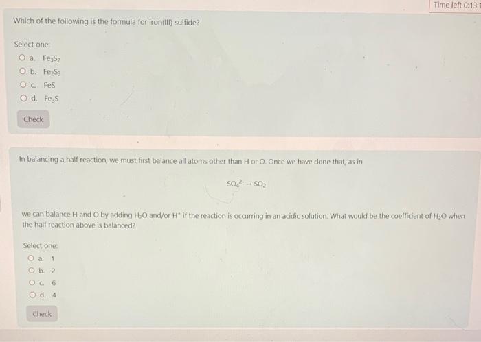 Solved Which of the following is the formula for iron(III) | Chegg.com