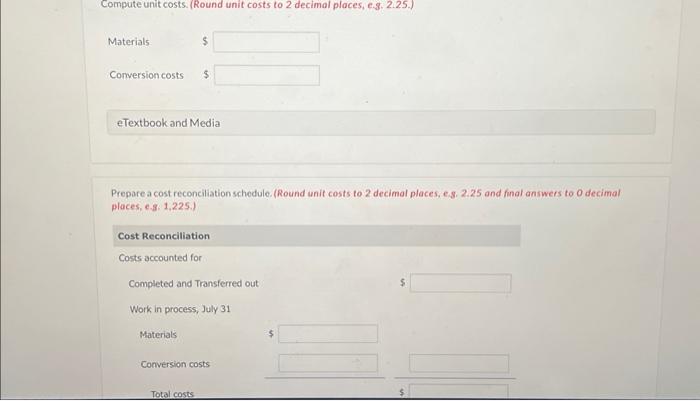 Solved The Cutting Department of Carla Vista Company has the | Chegg.com