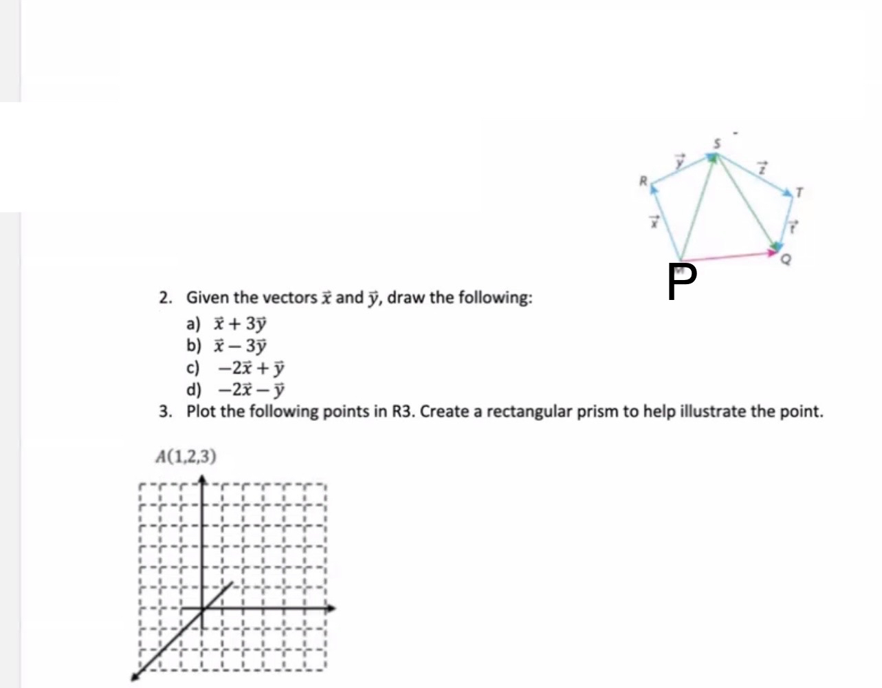 Solved Given the vectors vec(x) ﻿and vec(y), ﻿draw the | Chegg.com