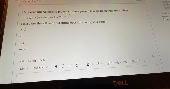 Solved Use propositional logic to prove that the argument is | Chegg.com