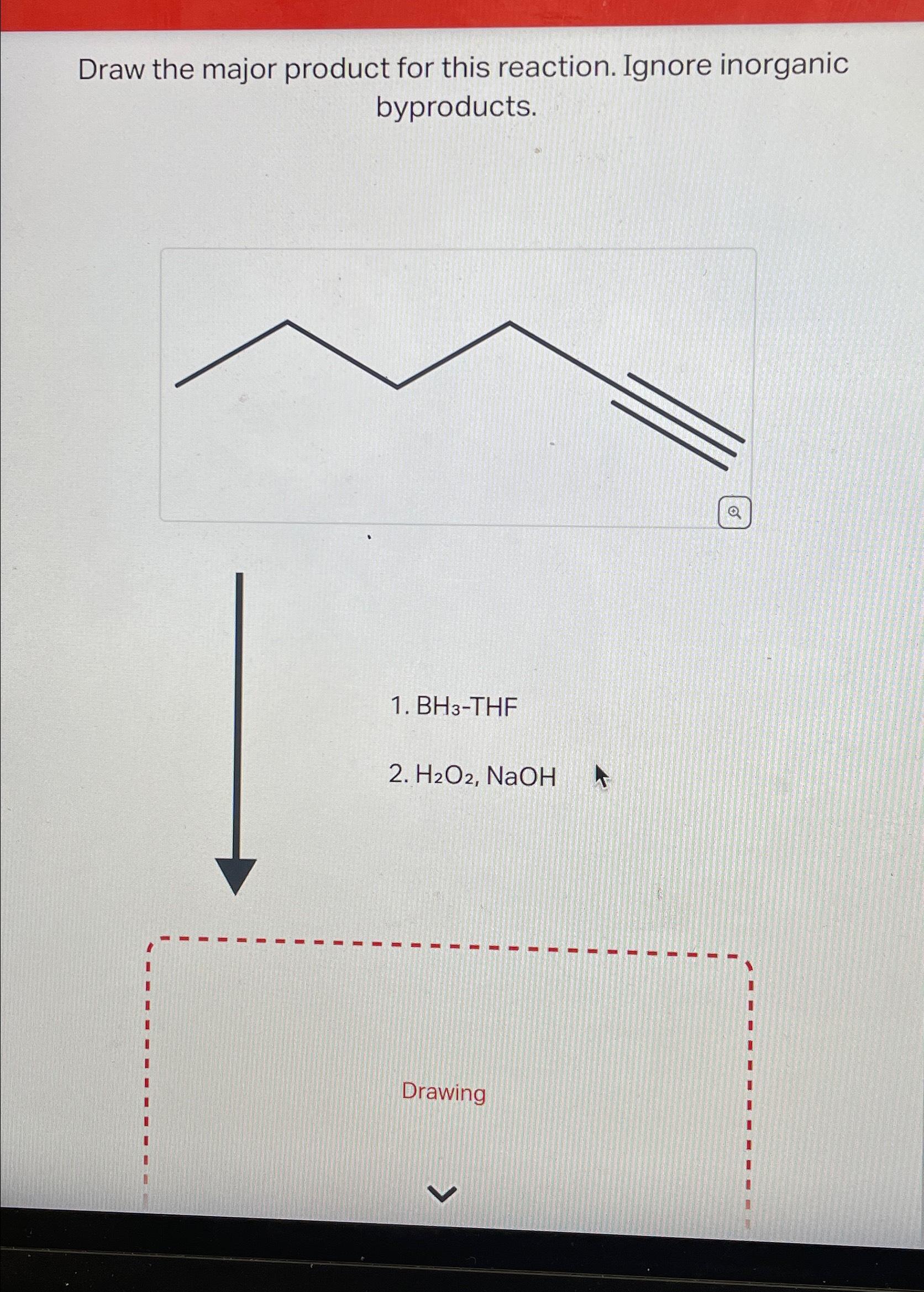 Solved Draw the major product for this reaction. Ignore | Chegg.com
