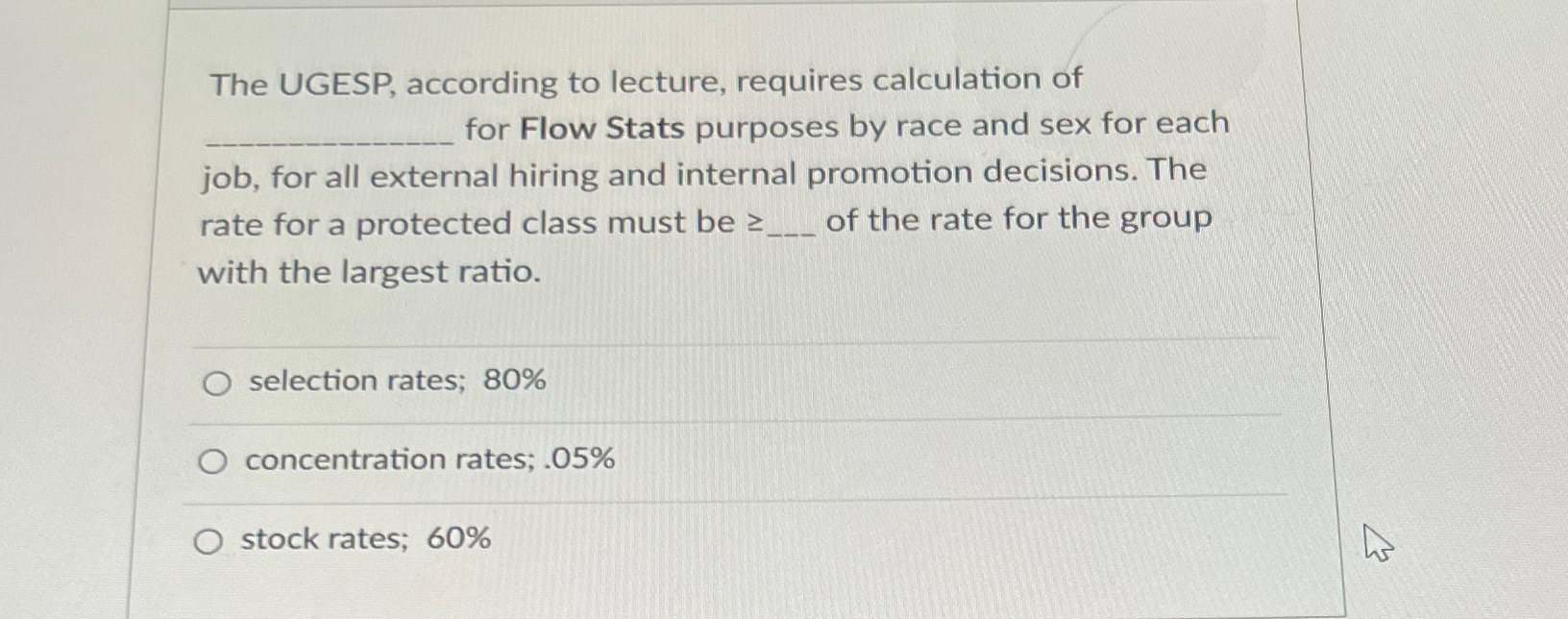 Solved The UGESP, according to lecture, requires calculation | Chegg.com