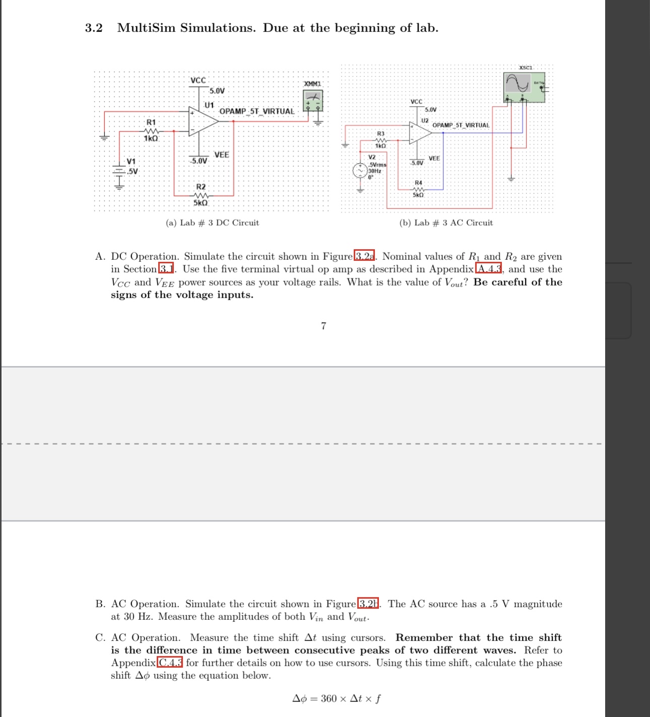 Solved 3.2 ﻿MultiSim Simulations. Due at the beginning of | Chegg.com