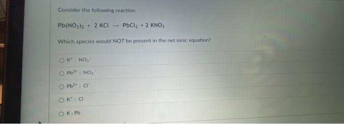 Solved Consider the following reaction. | Chegg.com