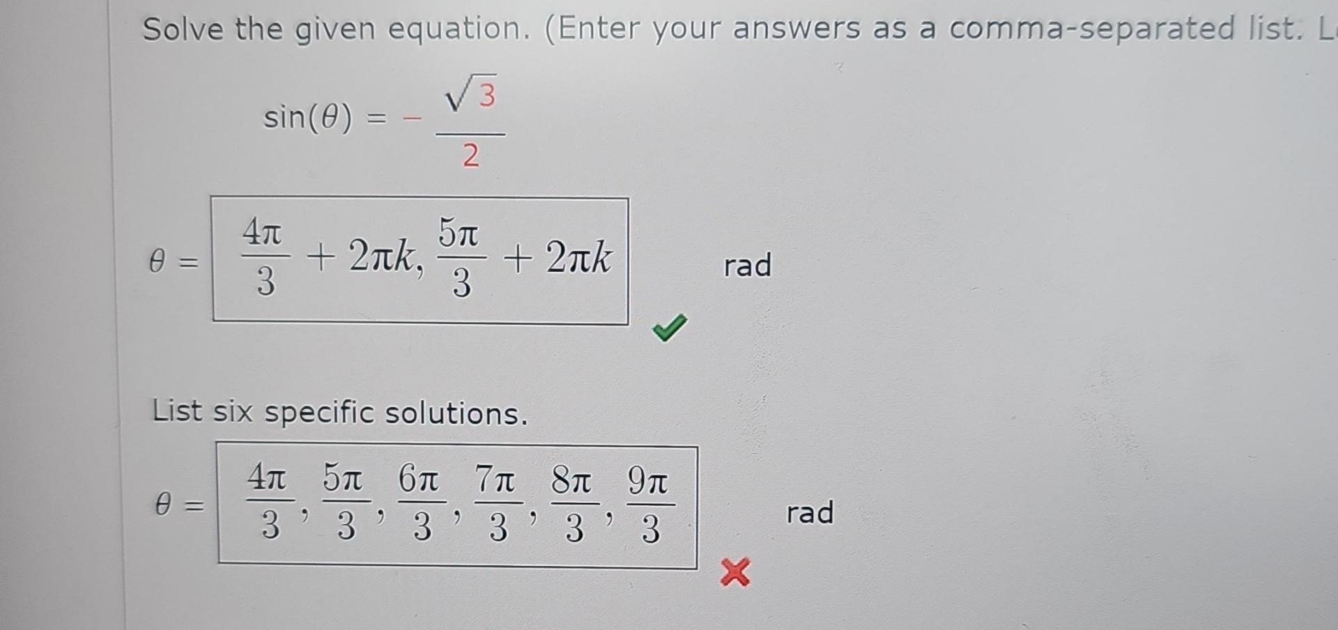 Solved Solve the given equation. (Enter your answers as a | Chegg.com