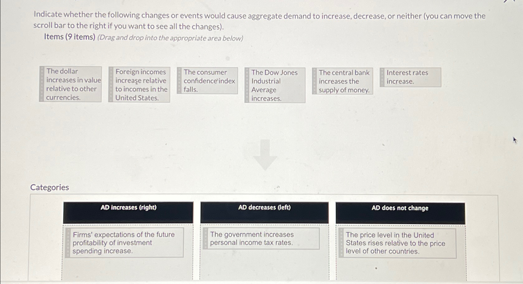 Solved Indicate whether the following changes or events | Chegg.com
