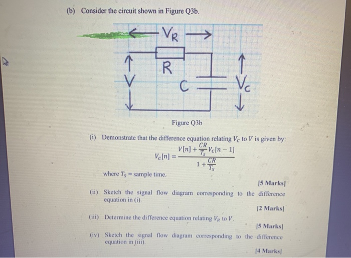 Solved (b) Consider the circuit shown in Figure Q3b. •VR 1. | Chegg.com