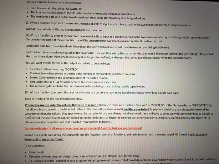Write a menu based program implementing the following | Chegg.com