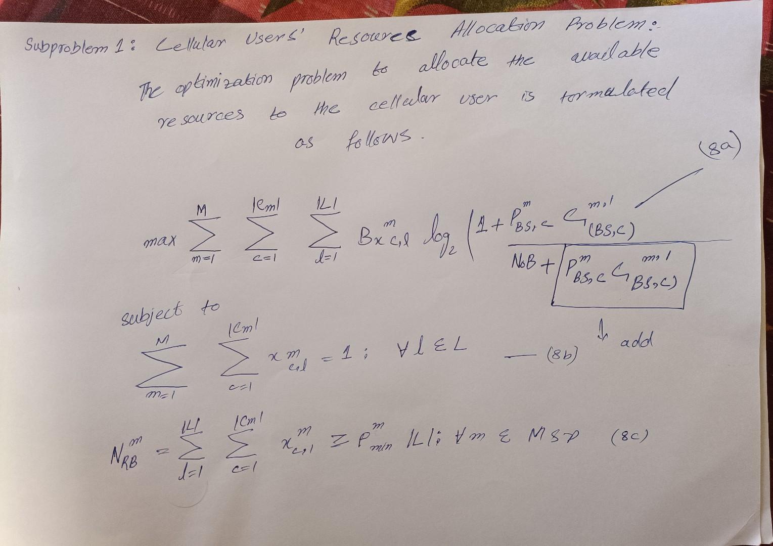 hi sir I need a solution of this 8a equation in | Chegg.com