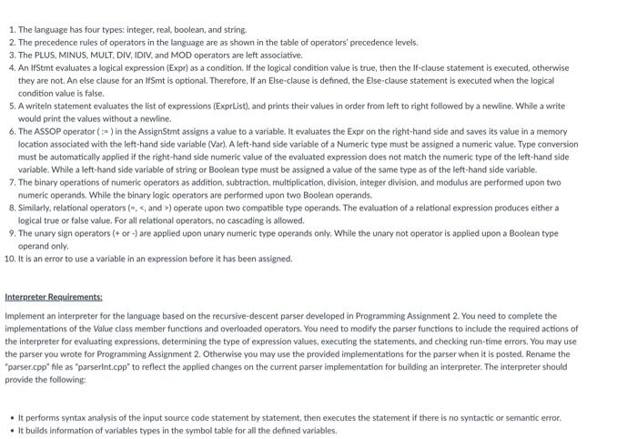 Solved Using C++, In this programming assignment, you will | Chegg.com