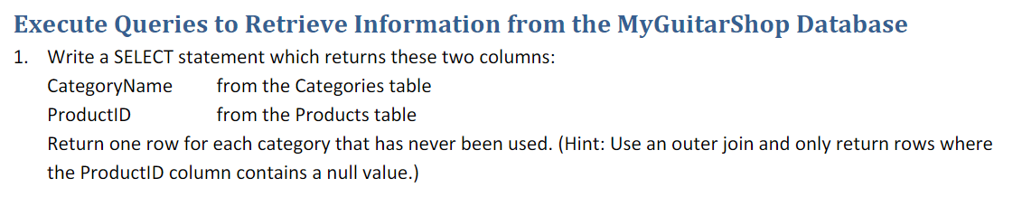 Solved Execute Queries to Retrieve Information from the | Chegg.com