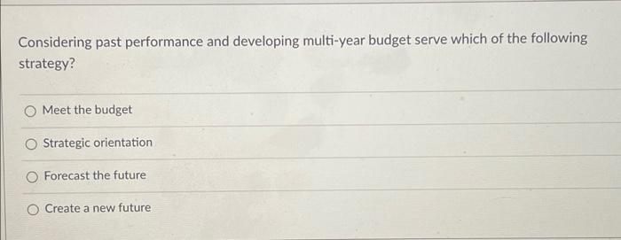 Solved Considering past performance and developing | Chegg.com