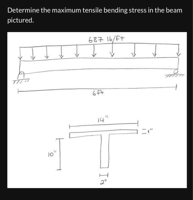 Solved Determine the maximum tensile bending stress in the | Chegg.com