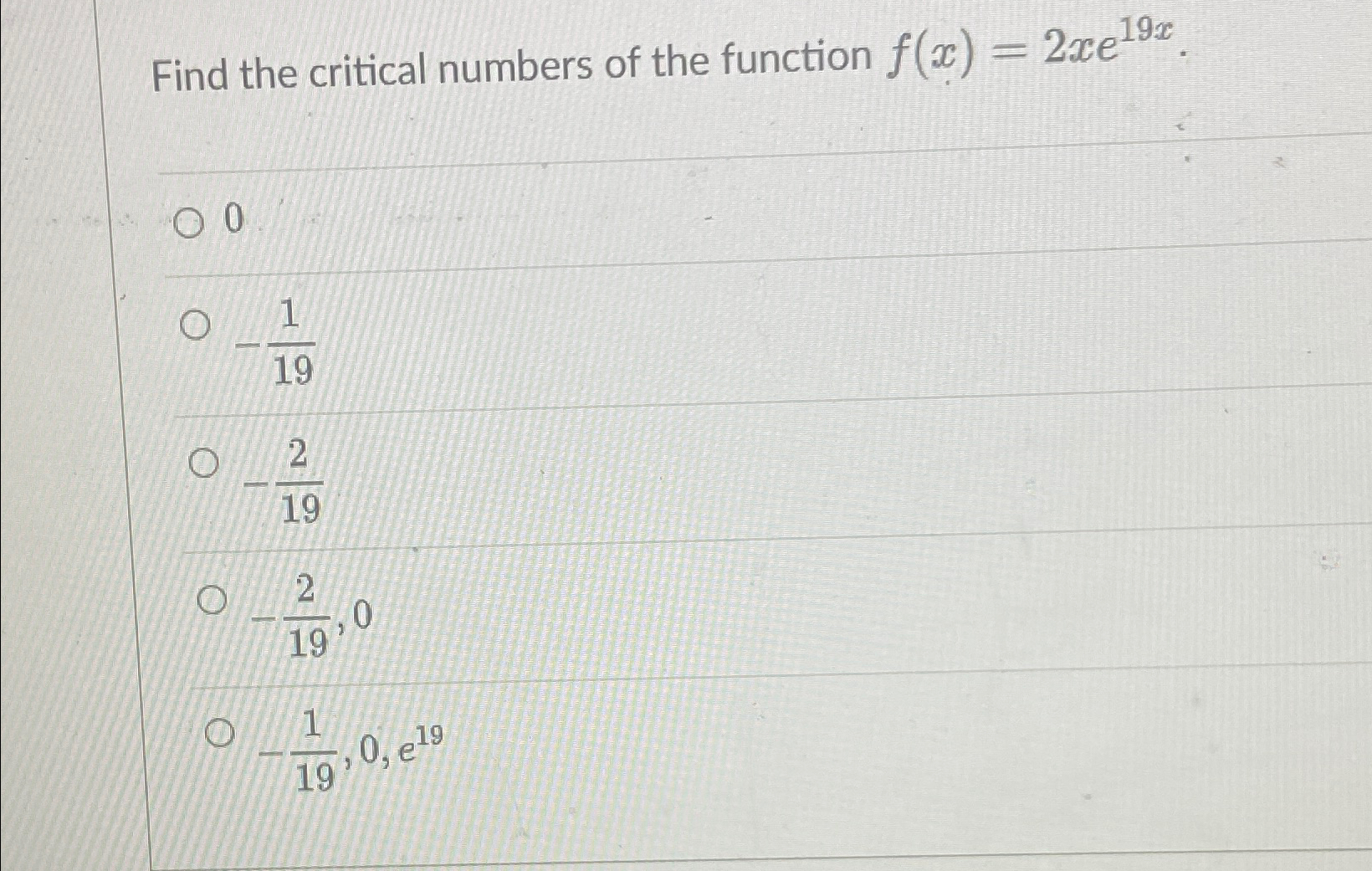 Solved Find the critical numbers of the function | Chegg.com