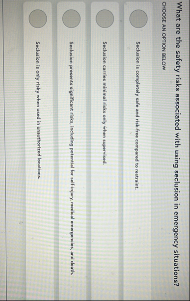 Solved What are the safety risks associated with using | Chegg.com
