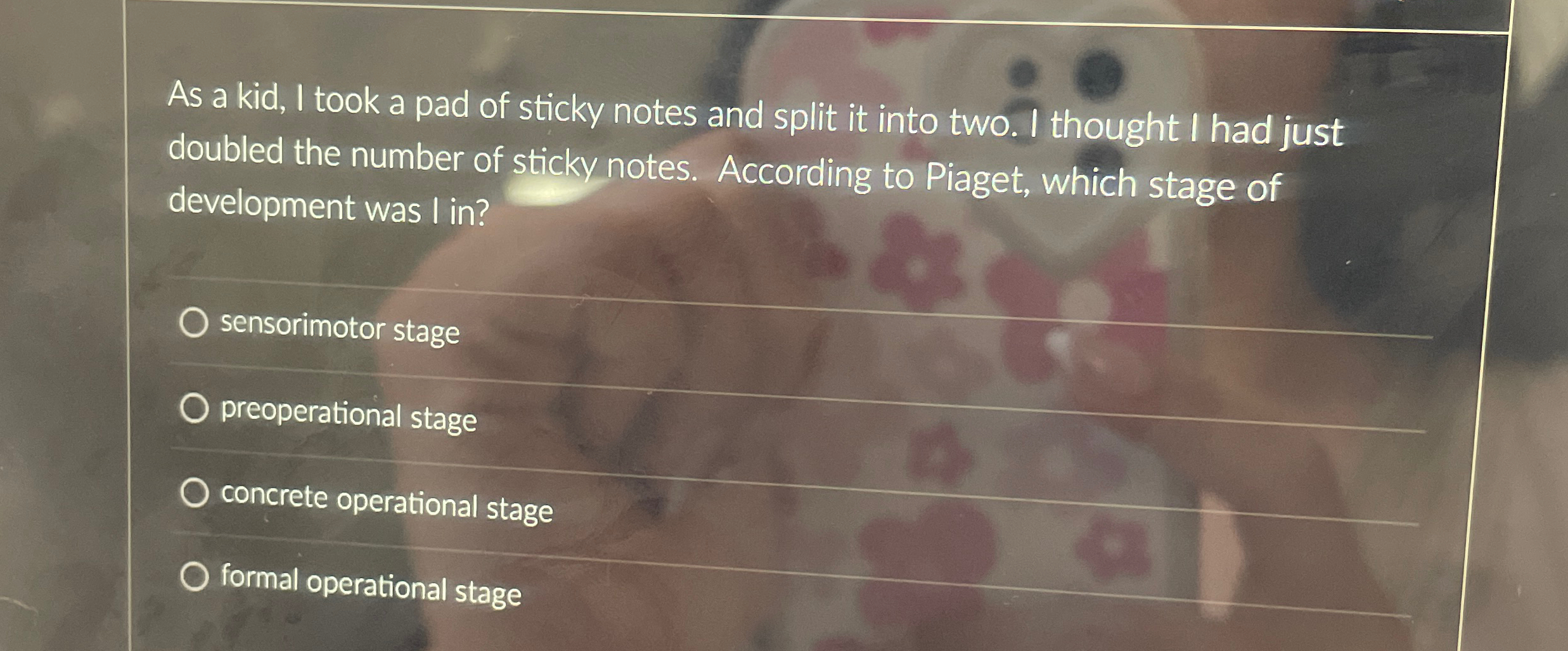 Solved As a kid, I took a pad of sticky notes and split it | Chegg.com