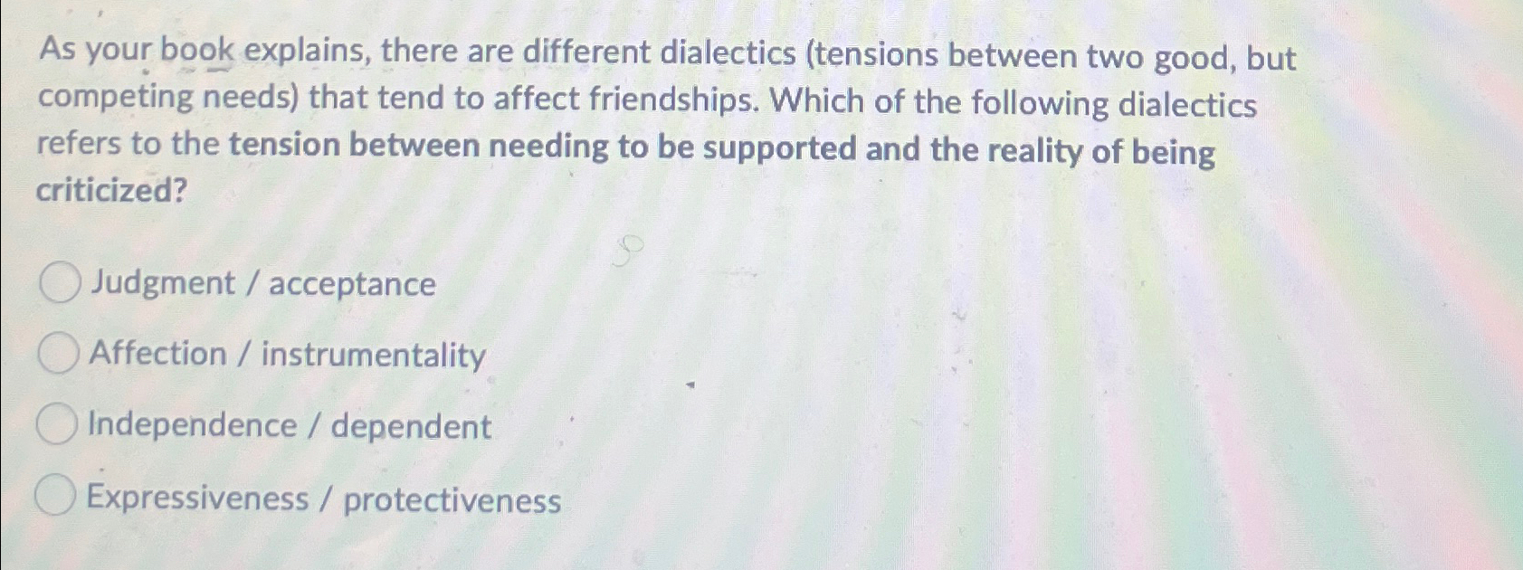 Solved As your book explains, there are different dialectics | Chegg.com