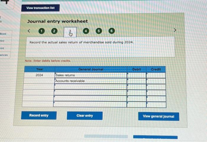 Journal entry worksheet 1 2 3 Record the year-end | Chegg.com