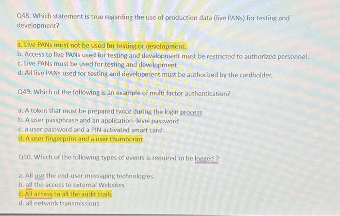 Solved Q48. Which statement is true regarding the use of | Chegg.com