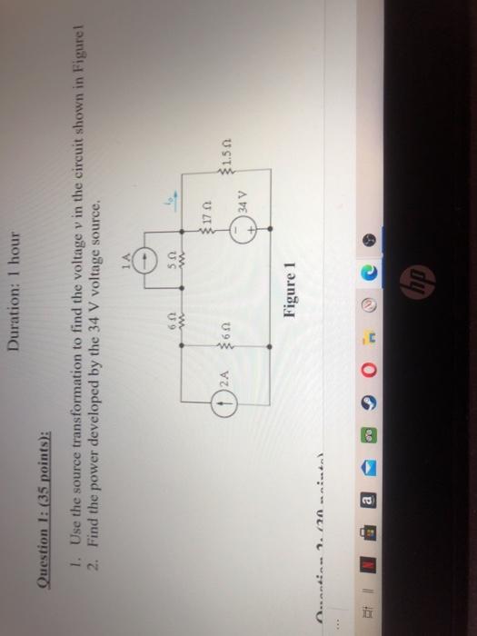Solved Duration: 1 hour Question 1: (35 points): 1. Use the | Chegg.com