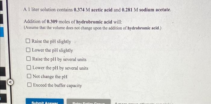 Solved A 1 liter solution contains 0.279 M hydrocyanic acid | Chegg.com