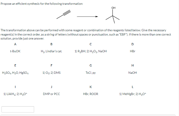 Solved Propose an efficient synthesis for the following | Chegg.com