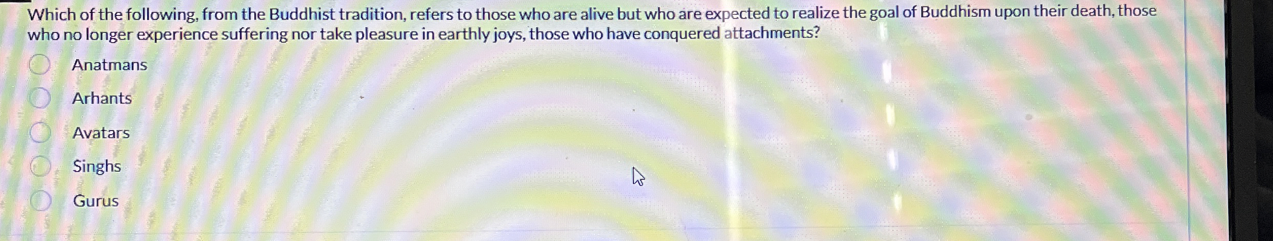 Solved Which of the following, from the Buddhist tradition, | Chegg.com