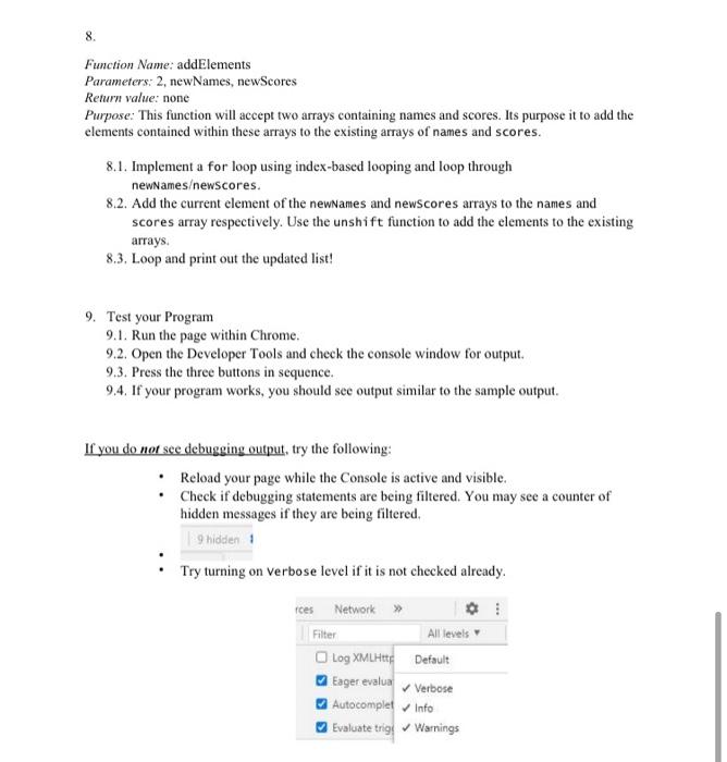 Solved Sample Output Console Do top Filter initializing.... | Chegg.com