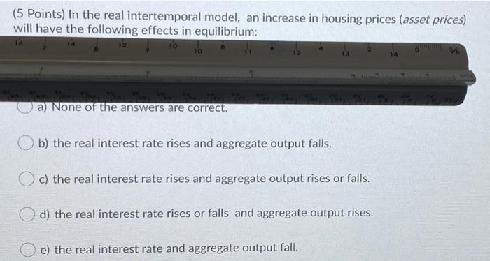 Solved (5 Points) In the real intertemporal model, an | Chegg.com
