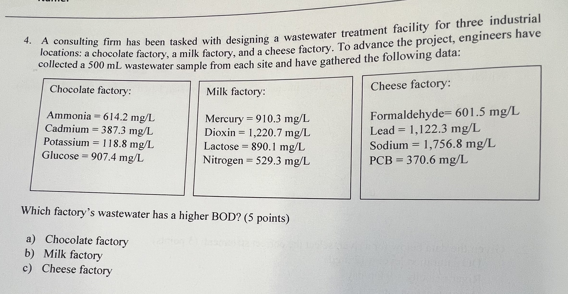 Solved A consulting firm has been tasked with designing a | Chegg.com