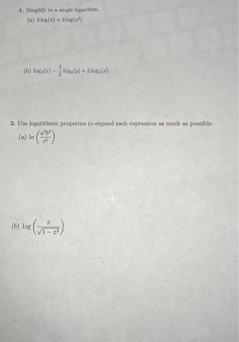Solved log2(7x+6)=3 ln(x)−ln(x−1)=2 log(x)+log(x−6)=log(6x) | Chegg.com