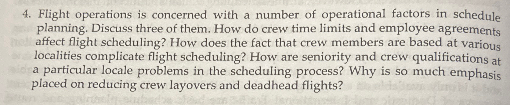 Solved Flight operations is concerned with a number of | Chegg.com